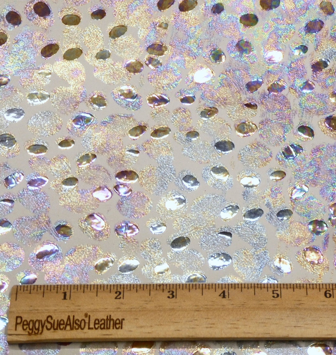Metallic 8"x10" ABALONE Puddles of SILVER & PURPLE Metallic on Very ...