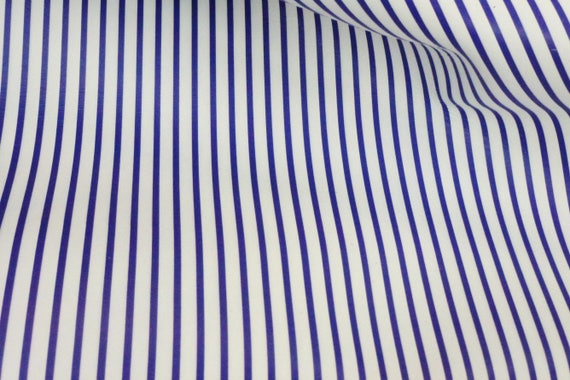 Leather 3 or 4 or 5 Sq Ft PTR Royal Blue Stripes on White - Etsy