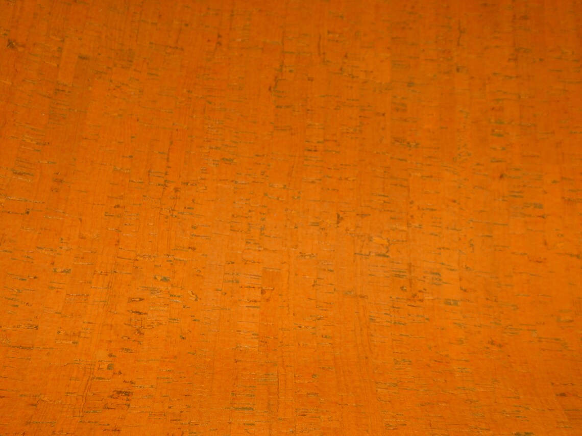 Cork 3-4-5 or 6 Sq Ft ORANGE Cork Applied to Cowhide GENUINE - Etsy