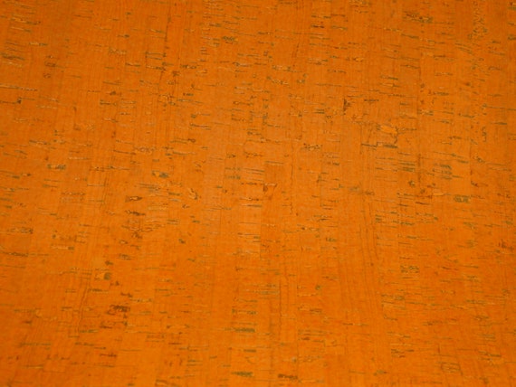 Cork 3-4-5 or 6 Sq Ft ORANGE Cork Applied to Cowhide GENUINE - Etsy