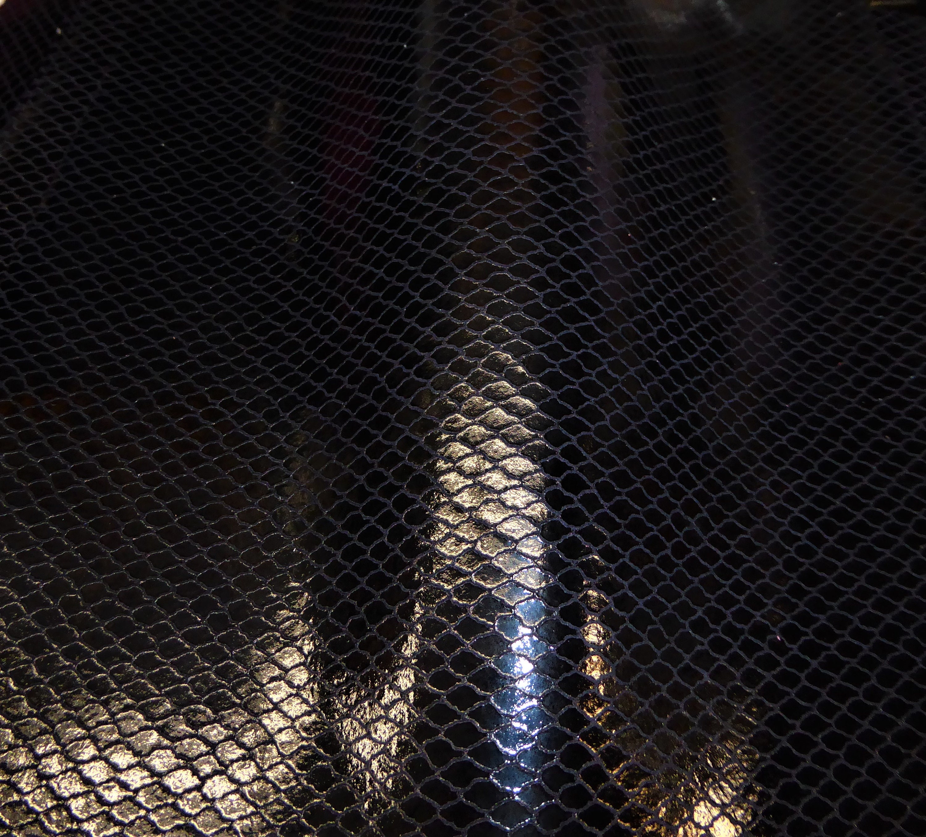 Patent Leather various sizes FishNet printed NAVY BLUE Cowhide 3.5-4 oz ...