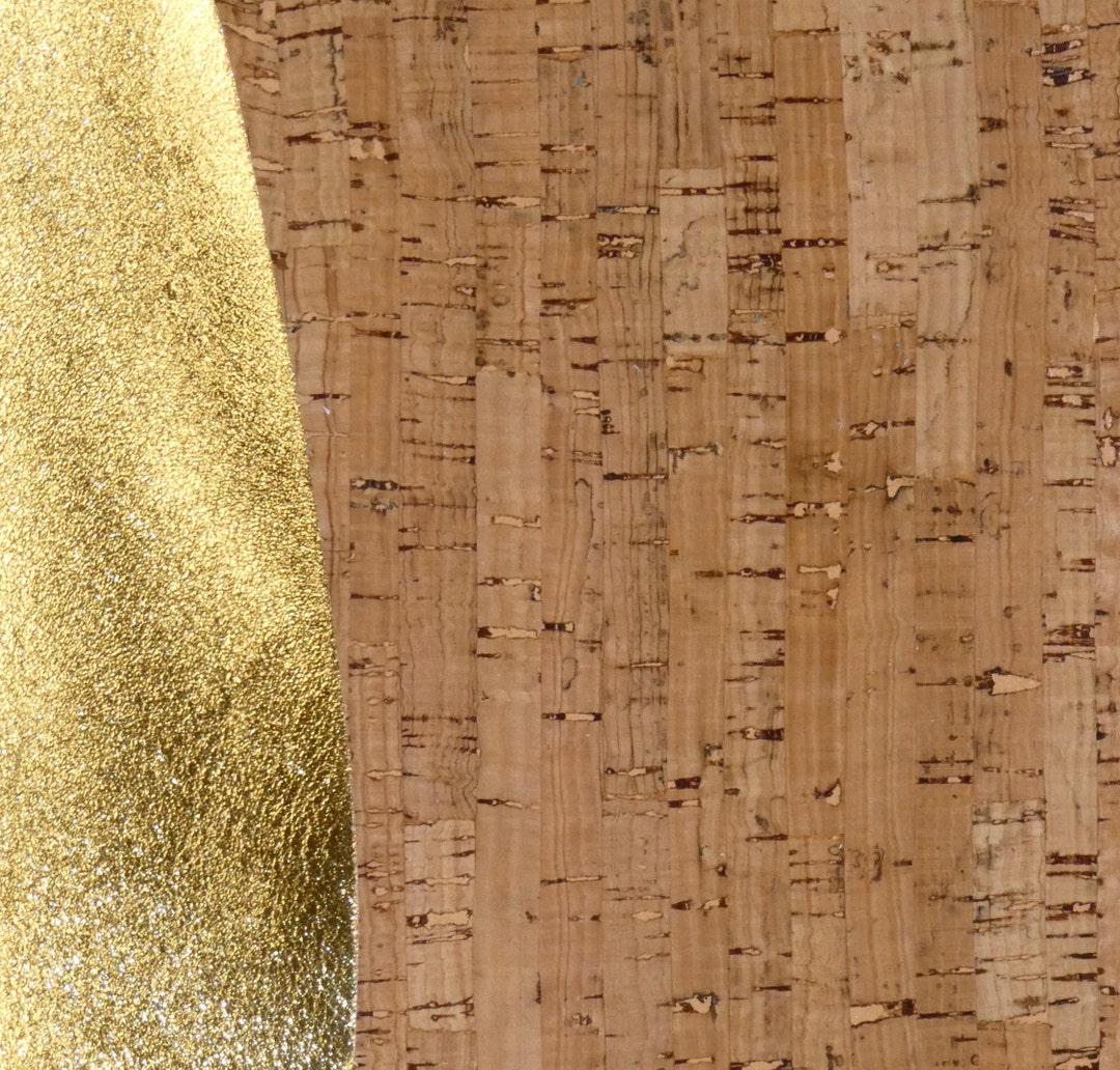 DOUBLE SIDED Cork 8"x10" Totally Natural Cork With a Gold Metallic ...