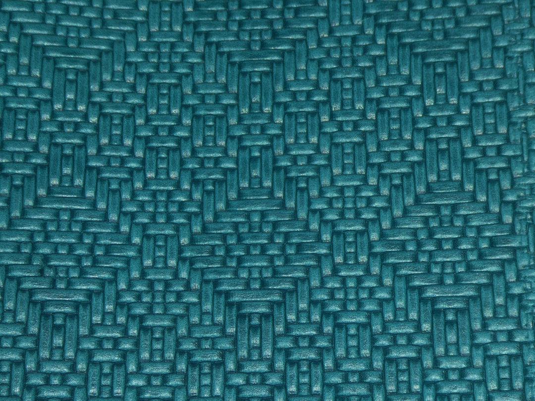 Diamond Weave 12"x12" TEAL Embossed on Our Riviera Collection Cowhide ...