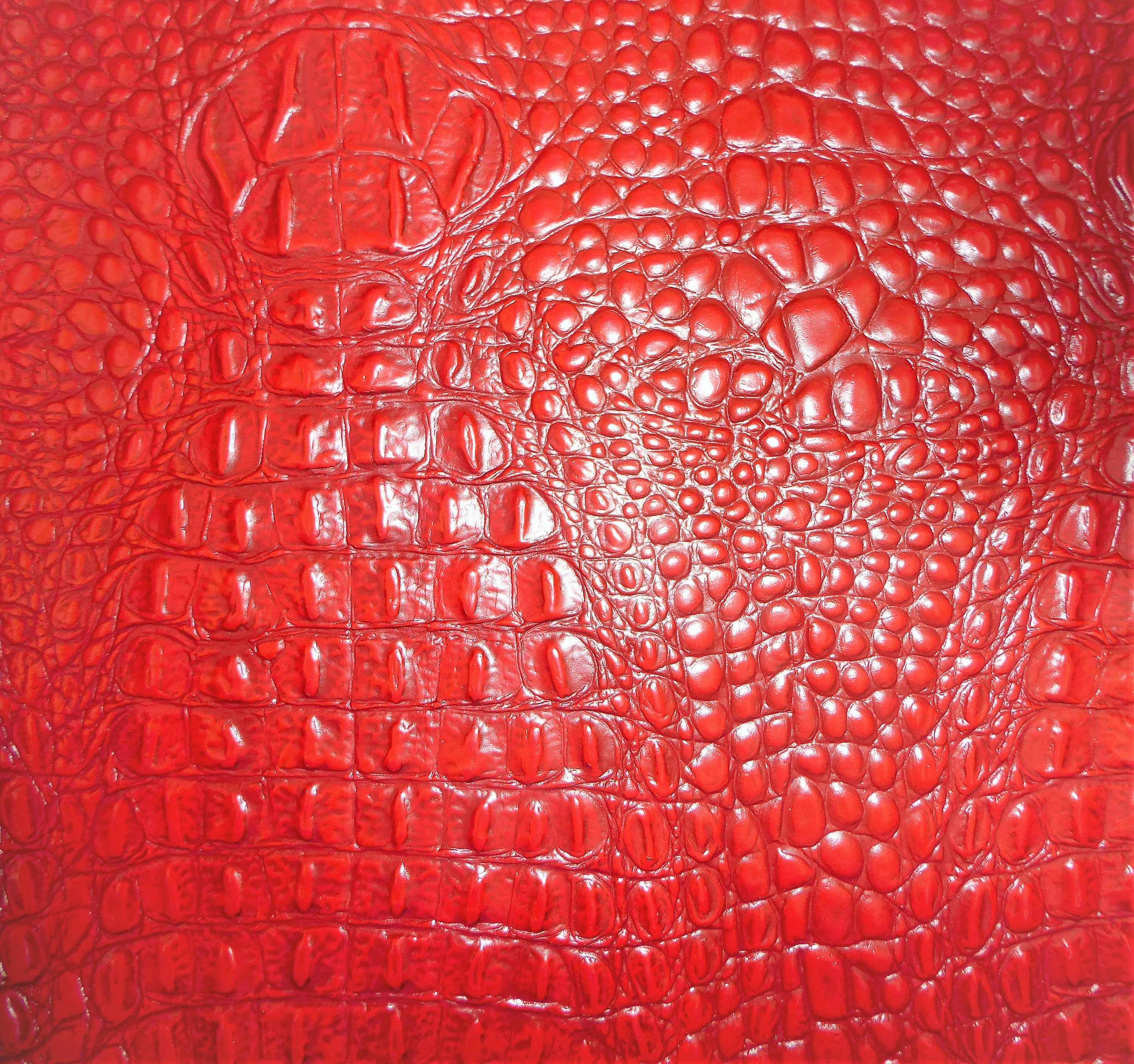 ALLiGATOR 8x10 RED With DARK RED Crocodile Embossed Cowhide Leather 3 alligator-8x10-red-with-dark-red-crocodile-embossed-cowhide-leather-3