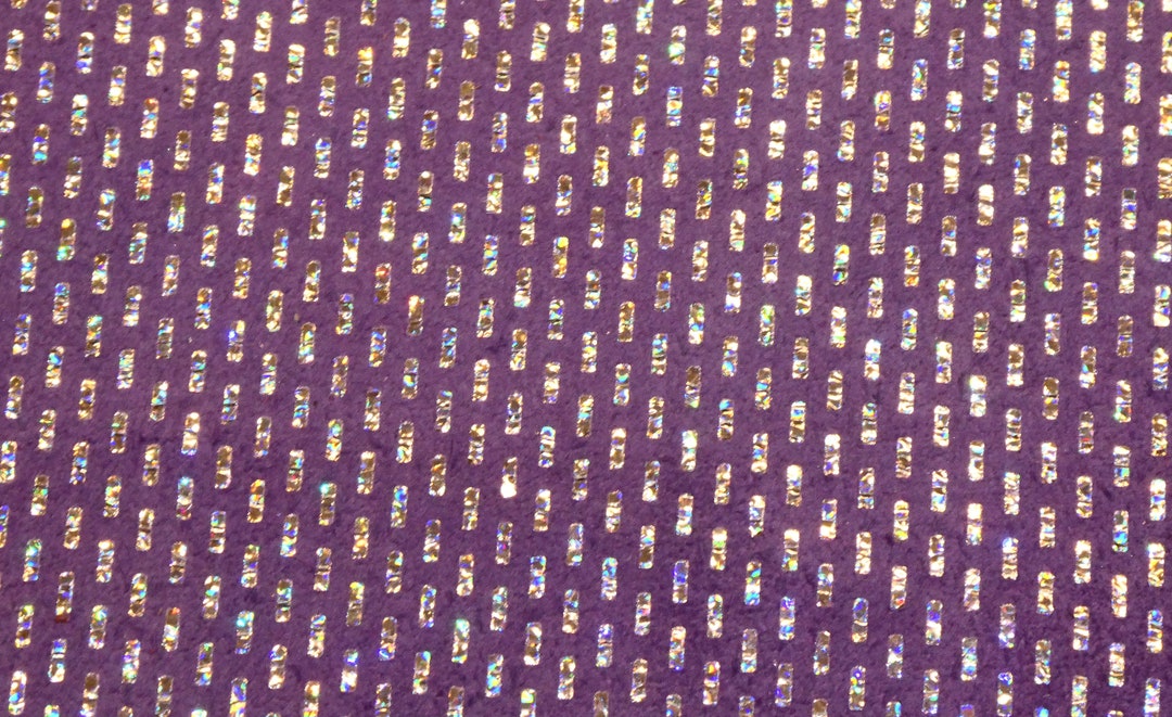 Leather 5"x11" Halo SILVER Metallic DASHES on IRIS Purple Divine 2.25-2 ...