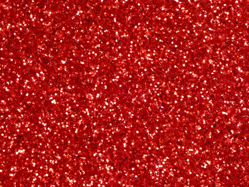 Chunky Glitter 8"x10" RED Metallic Applied to Leather 4 Firmness 3.5 ...