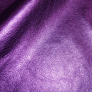 Pebbled Metallic 3-4-5-6 Sq Ft Pebbled Shows the Grain Cowhide Leather ...