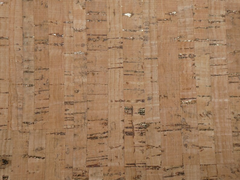 Cork 3-4-5 or 6 Sq Ft CORK W/ Gold Metallic Accents Applied to - Etsy