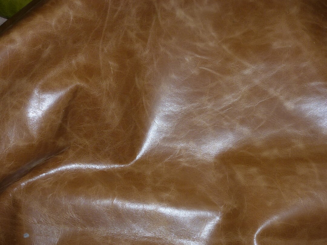 Leather 8"x10" RIVIERA Pull up Effect BOURBON / Coconut Shiny ...