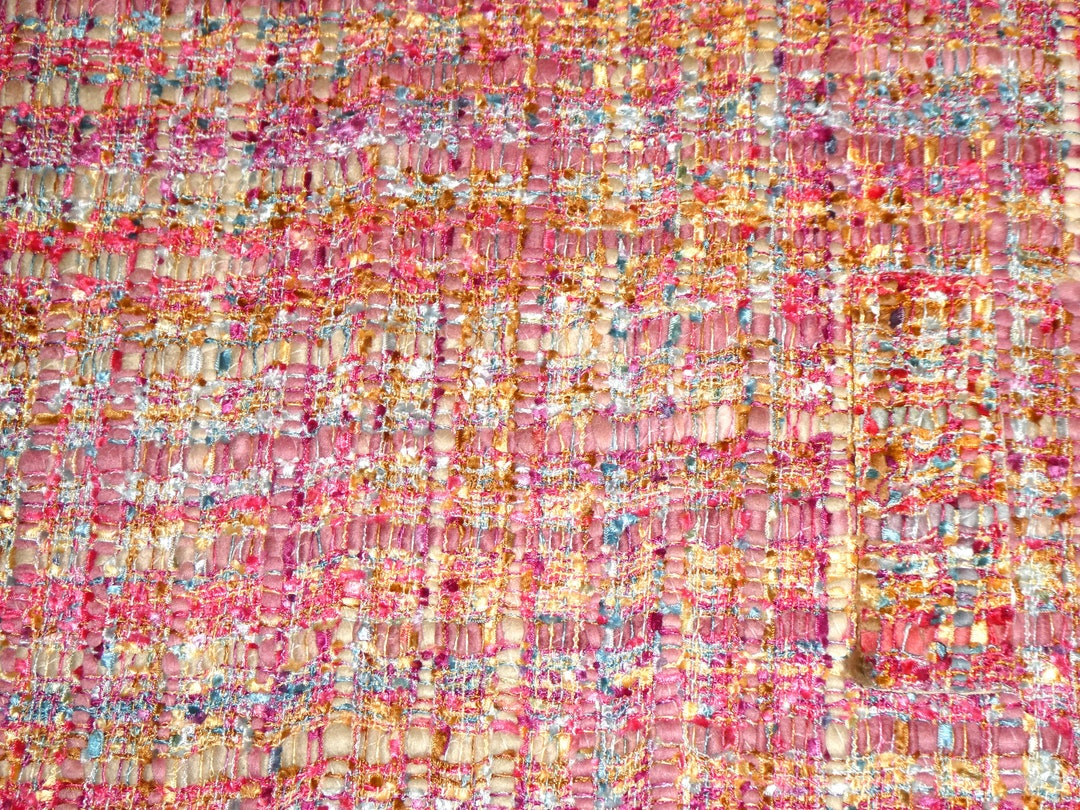 PINATA TWEED 8"x10" MEXICAN Inspired Fabric Applied to Leather 5.5 Oz/2 ...