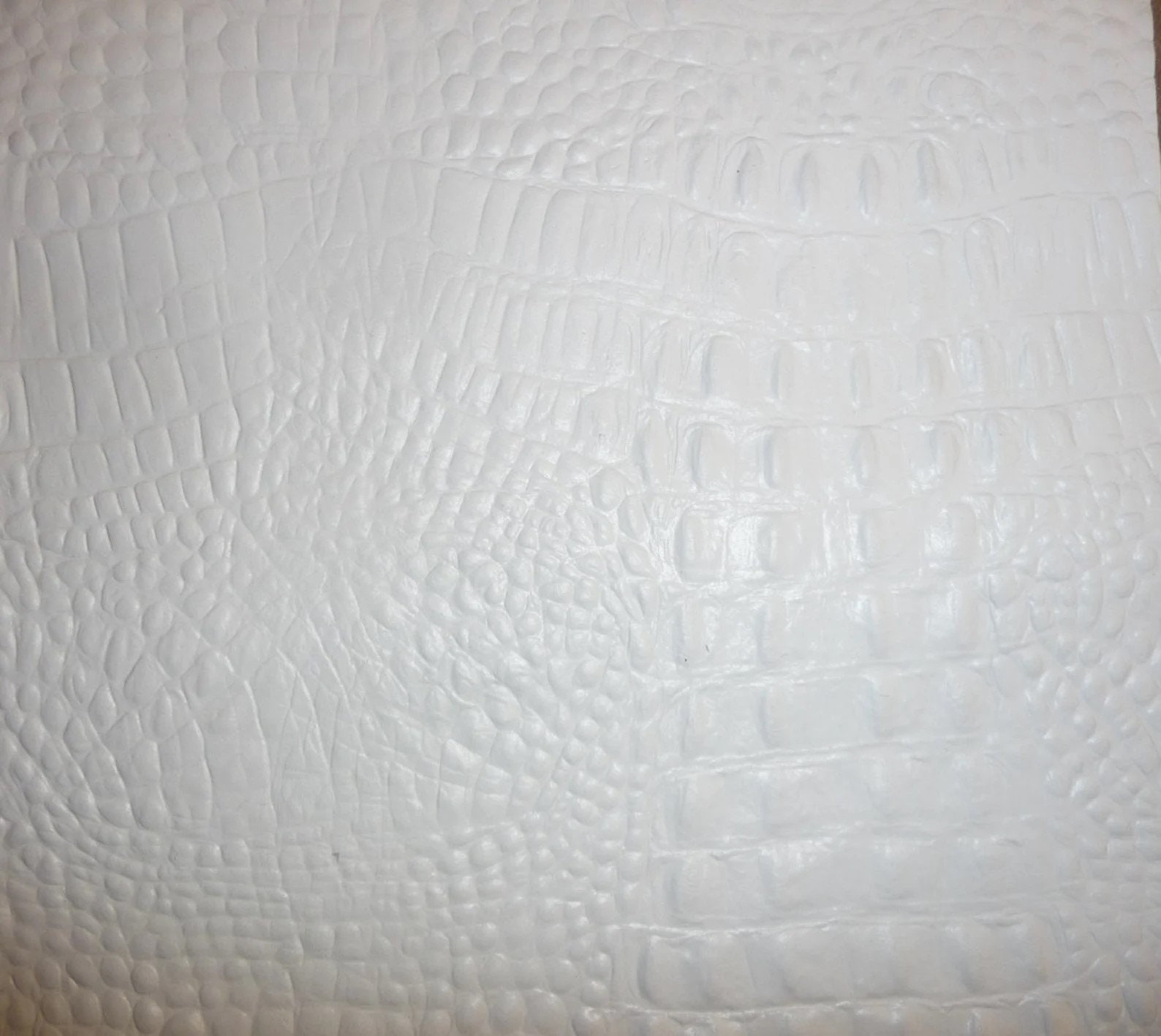 Alligator 5"x11" WHITE Crocodile Embossed Cowhide Leather (read ...