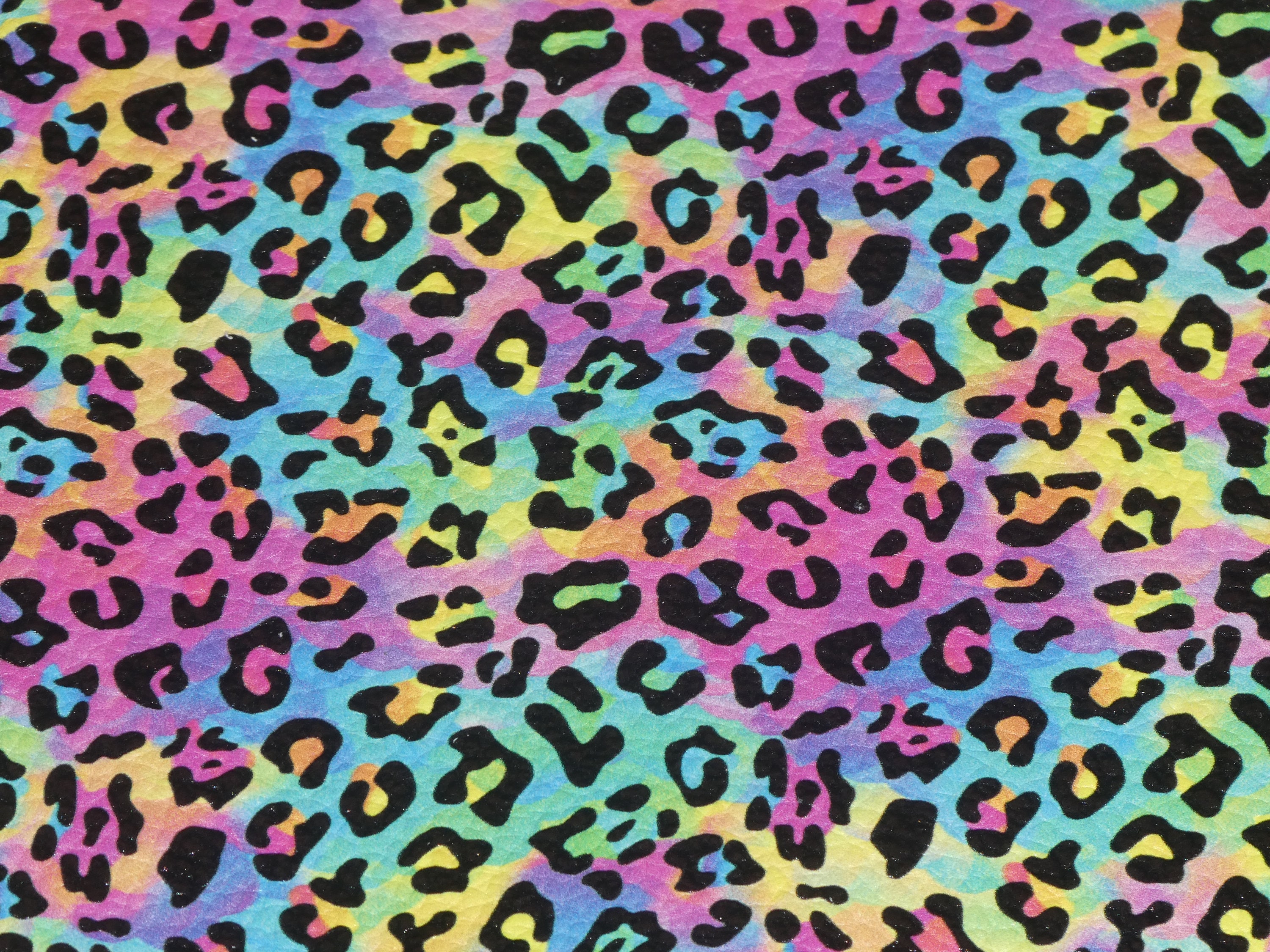 Neon Rainbow Cheetah Print