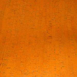 Cork 3-4-5 or 6 Sq Ft ORANGE Cork Applied to Cowhide GENUINE Leather ...