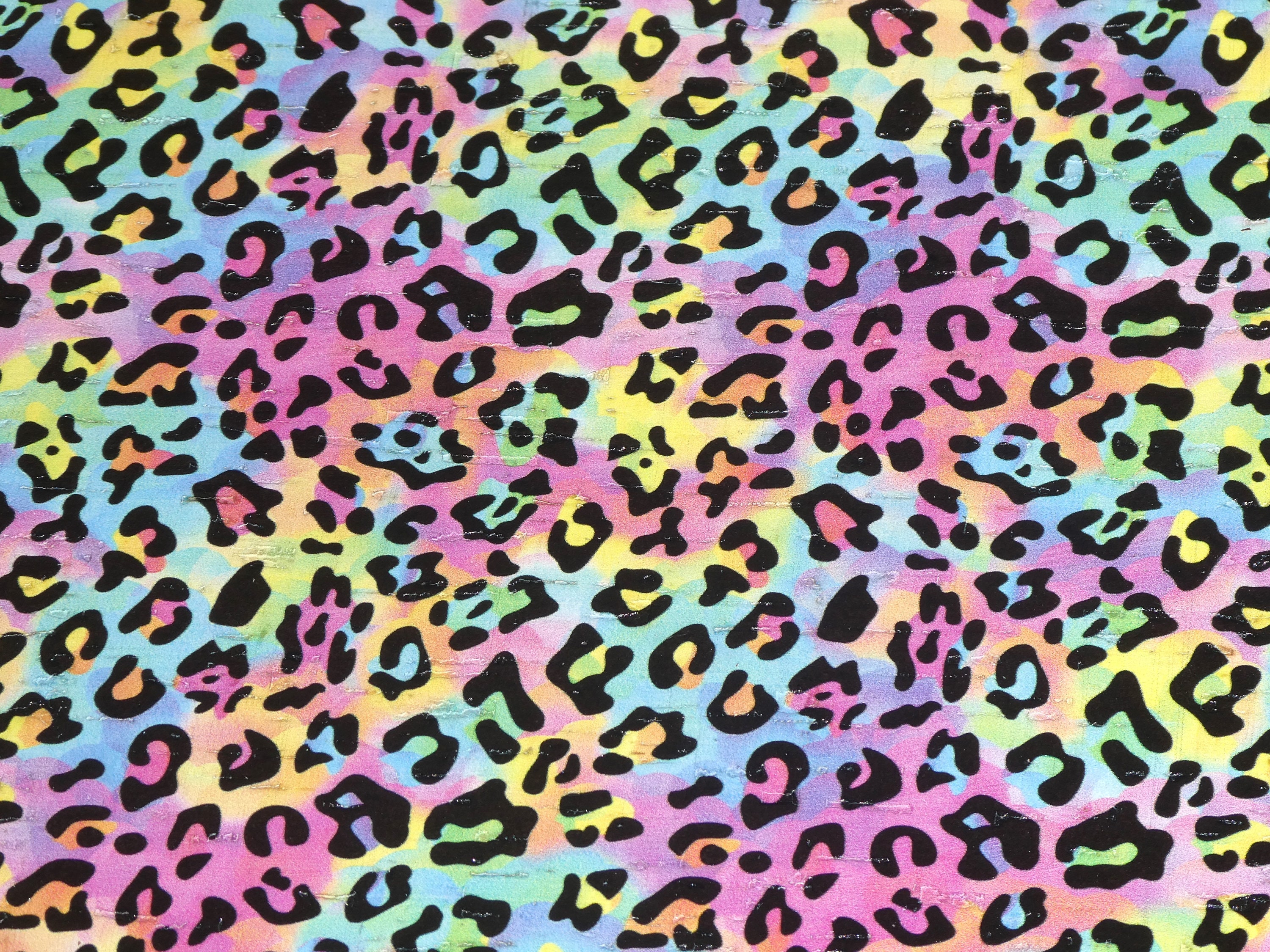 Neon Rainbow Cheetah Print