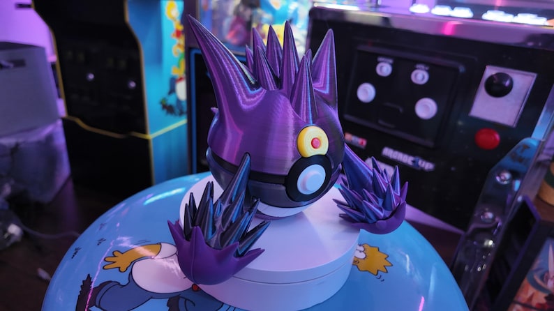 Mega Gengar Pokeball - N3D Design (blue/purple Color-shift Silk) - Etsy