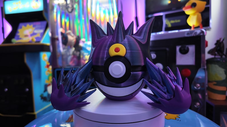 Mega Gengar Pokeball - N3D Design (blue/purple Color-shift Silk) - Etsy