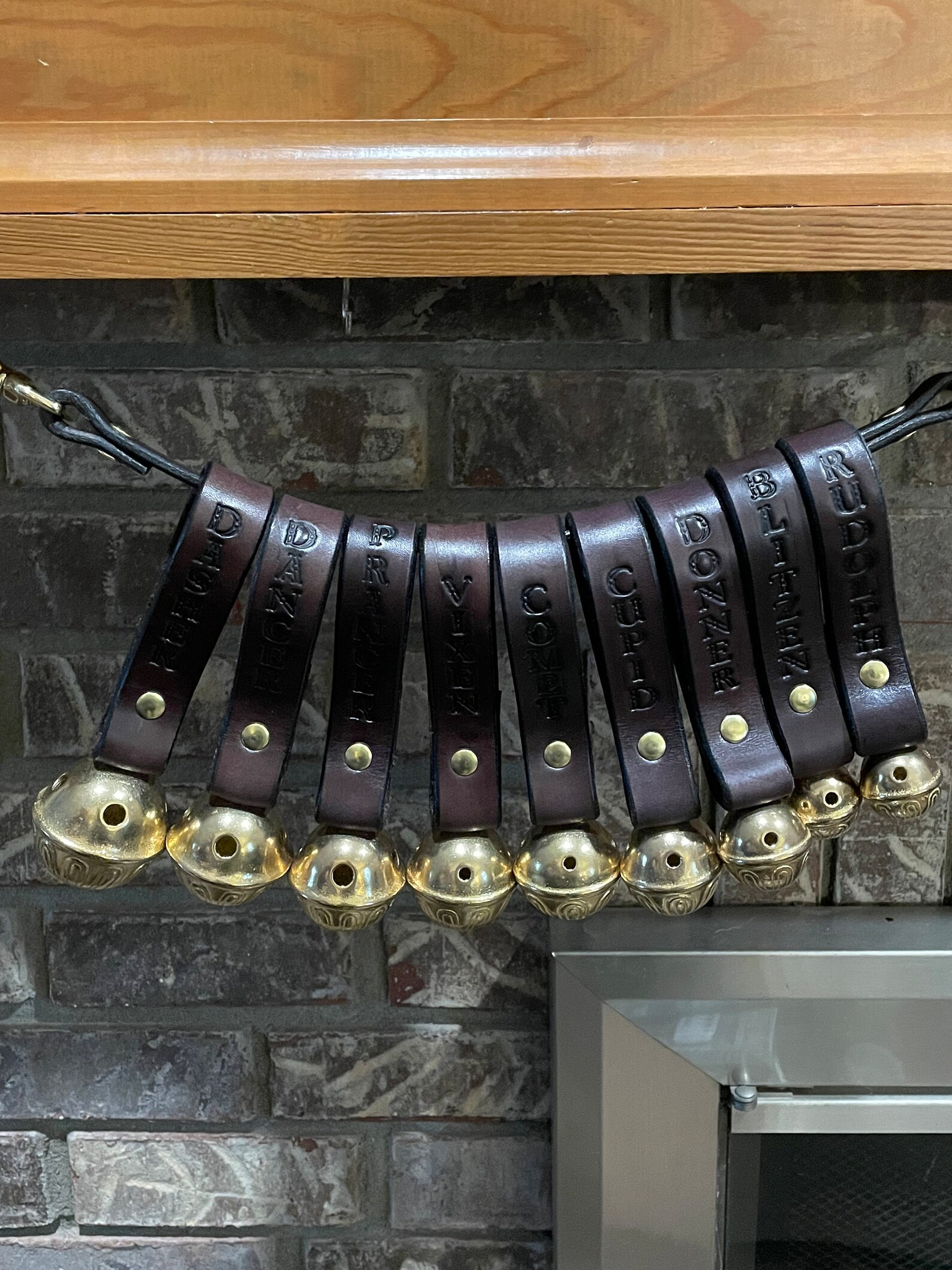 Santa Reindeer Calling Bells (havana Brown W/brass Bells) Jingle ...