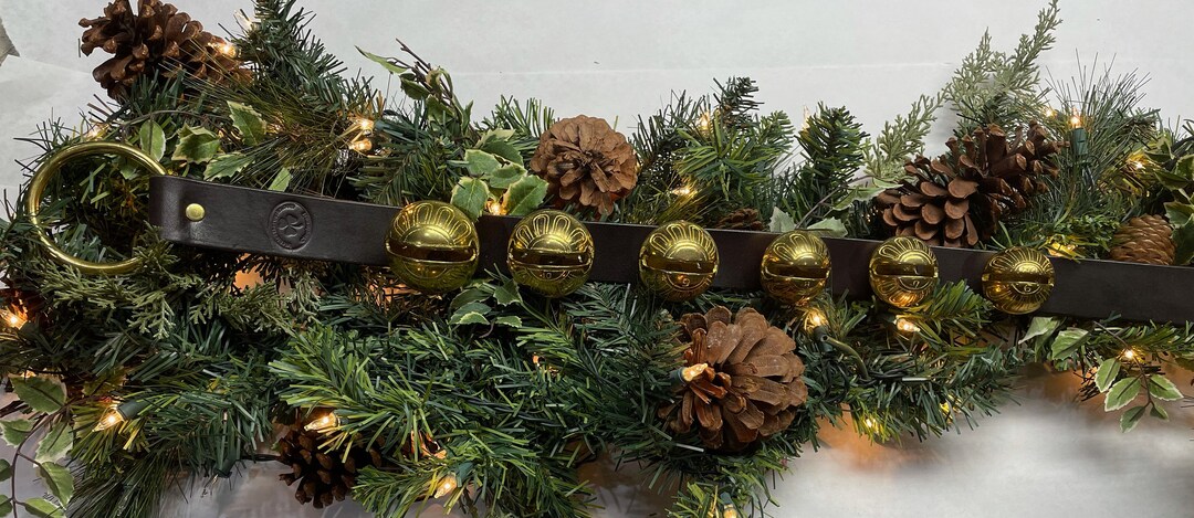 LAST ONE! Sleigh Bell Decoration Brass Bells Leather Strap Equine ...