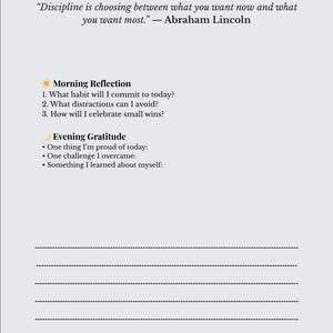 30-day Self-discipline Journal Printable - Etsy