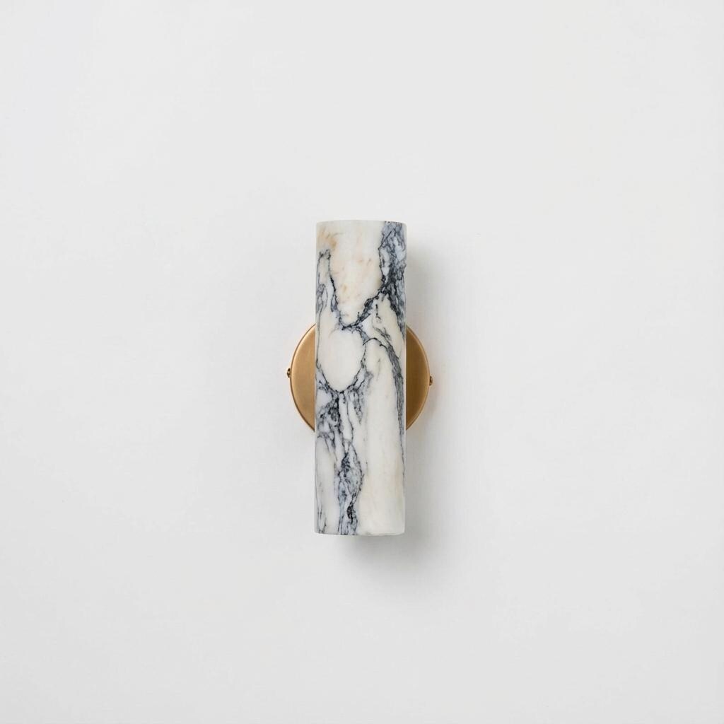 Lumina Marble Pillar Sconce - Etsy