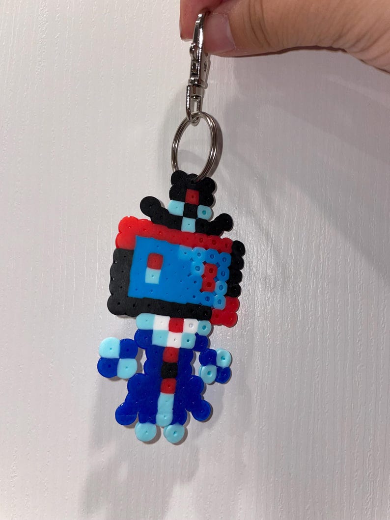 Hazbin Hotel Fuse Bead Vox Keychain Vees Vincent Whitman - Etsy