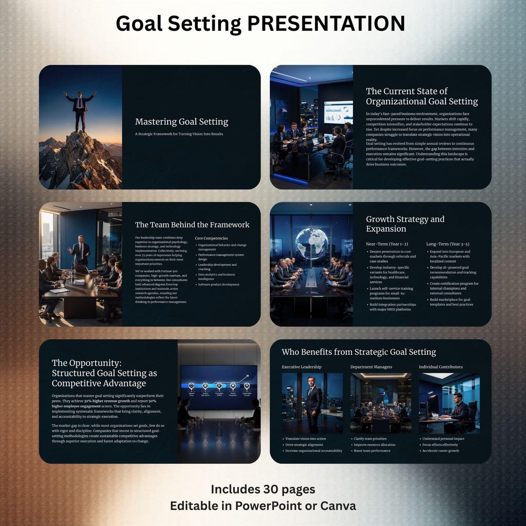 Goal Setting Presentation Template Strategic Planning Slides Canva ...