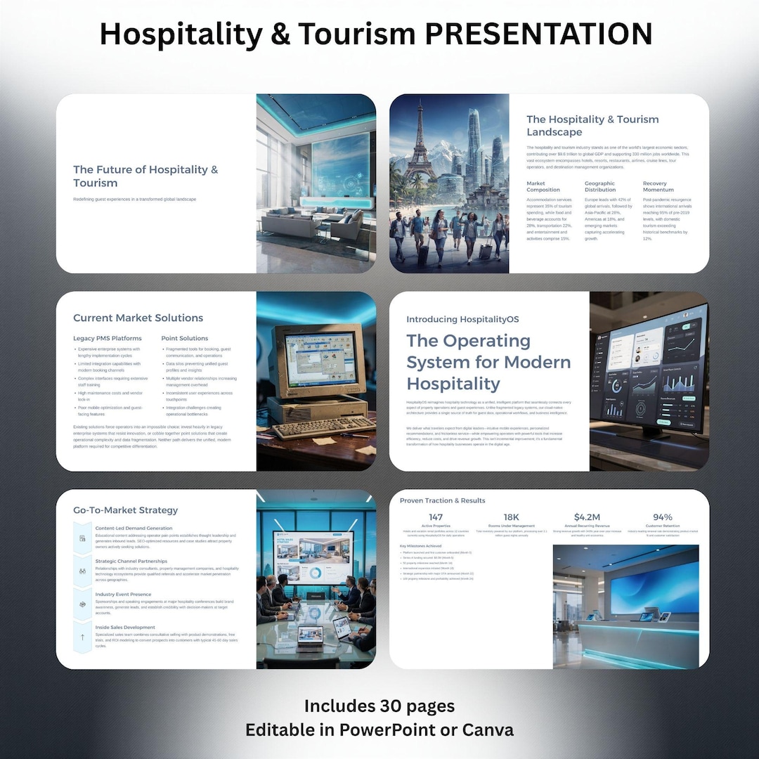 Hospitality & Tourism Presentation Template Travel Business Pitch Deck ...