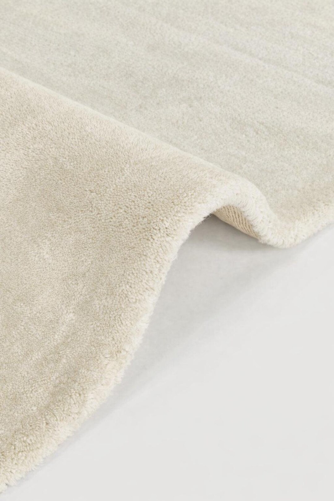 Handwoven Ivory Wool Area Rug – Minimal Modern Neutral Carpet for ...