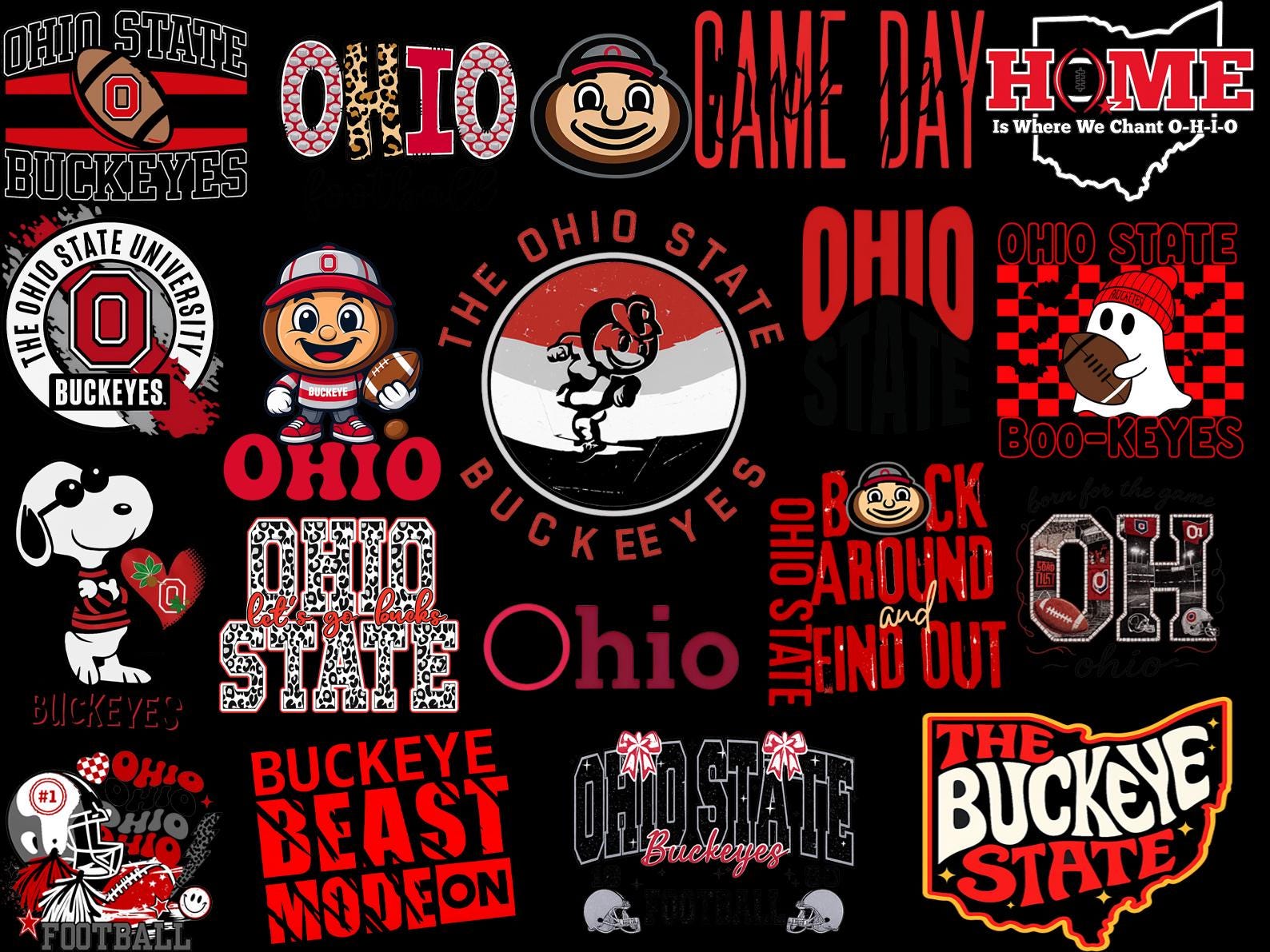The Ohio State University Png Bundle Pack of 26 Ohio State Png Bundle ...