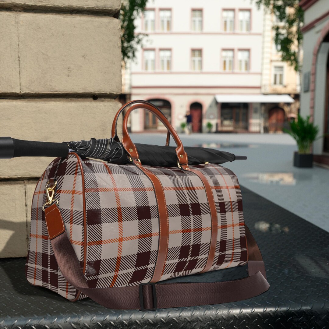 Stylish Travel Duffel Weekender Bag: Taupe Brown Cozy Chic Carry on ...