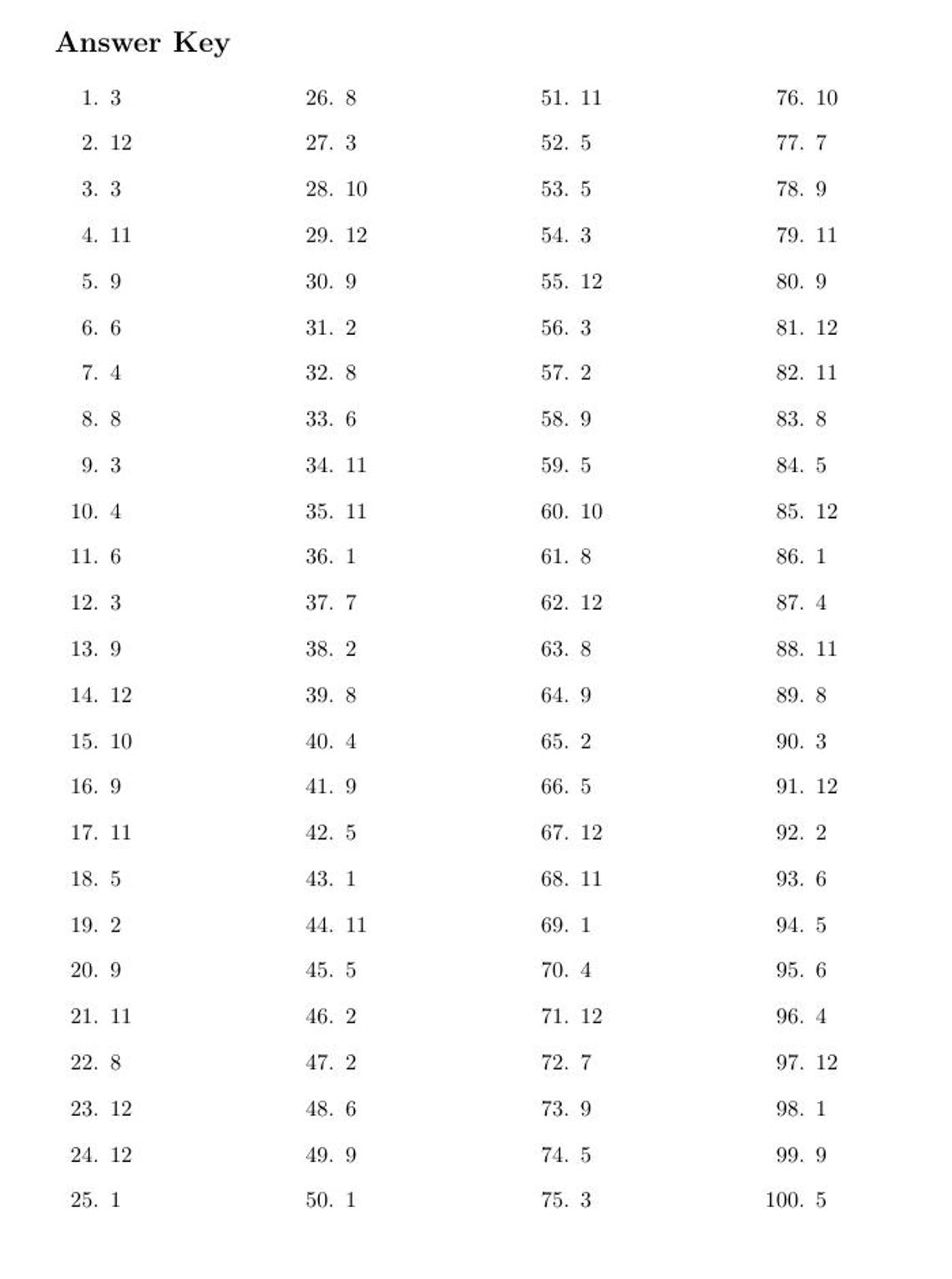 100 Division Math Worksheets |10 000 Questions | Grades 1-5,printable ...