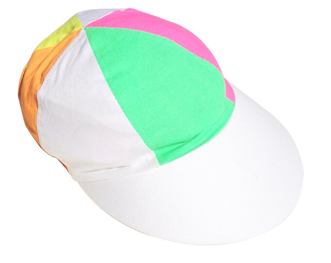 Crazy 80s Neon Beach-ball Style Visor Cap - Etsy