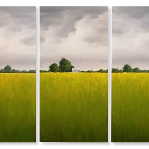 Landscape Paintings Tryptic- (made to Order), - 3 Large Original ...