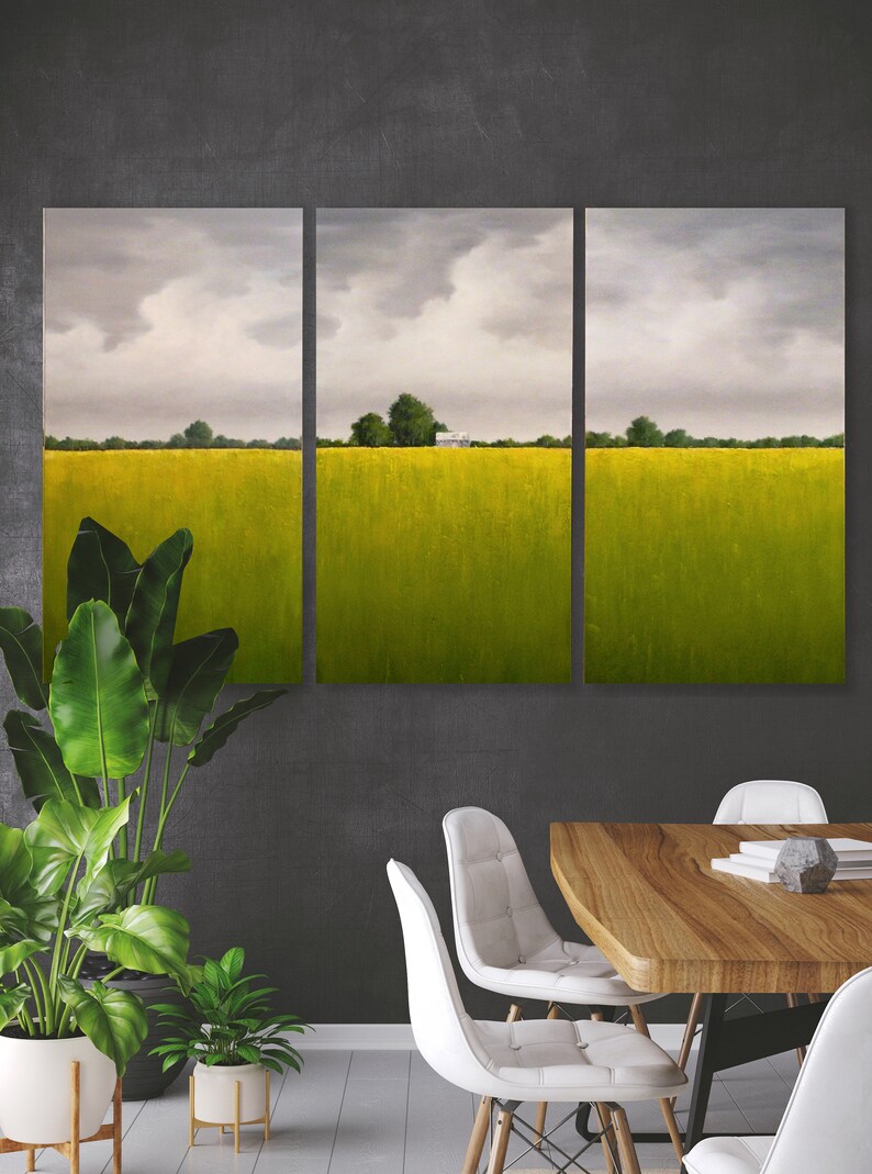 Landscape Paintings Tryptic Made to Order 3 Large | Etsy