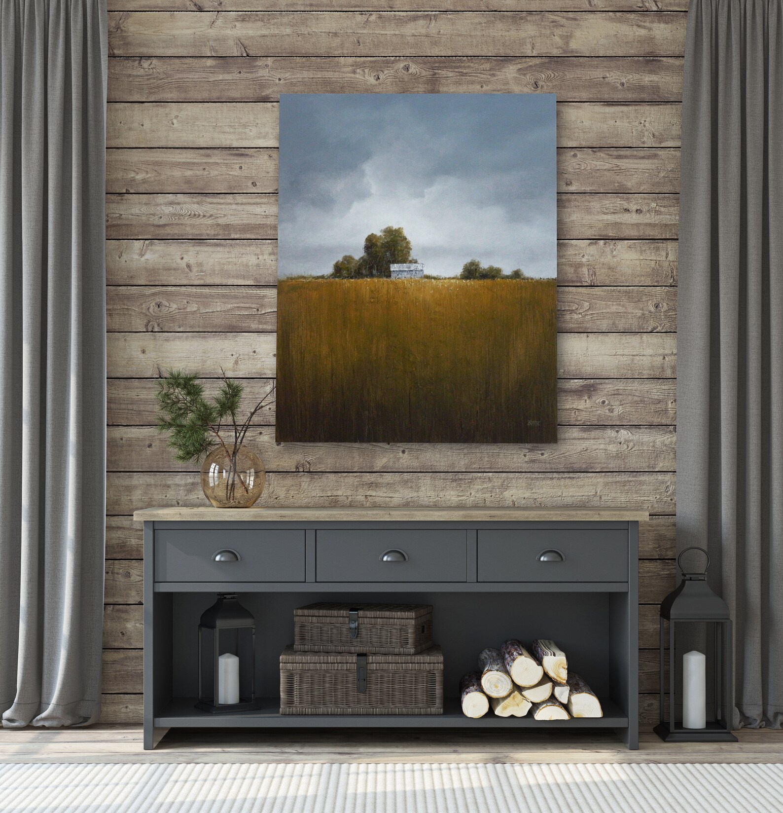 Large Landscape Painting on Stretched Canvas Original - Etsy