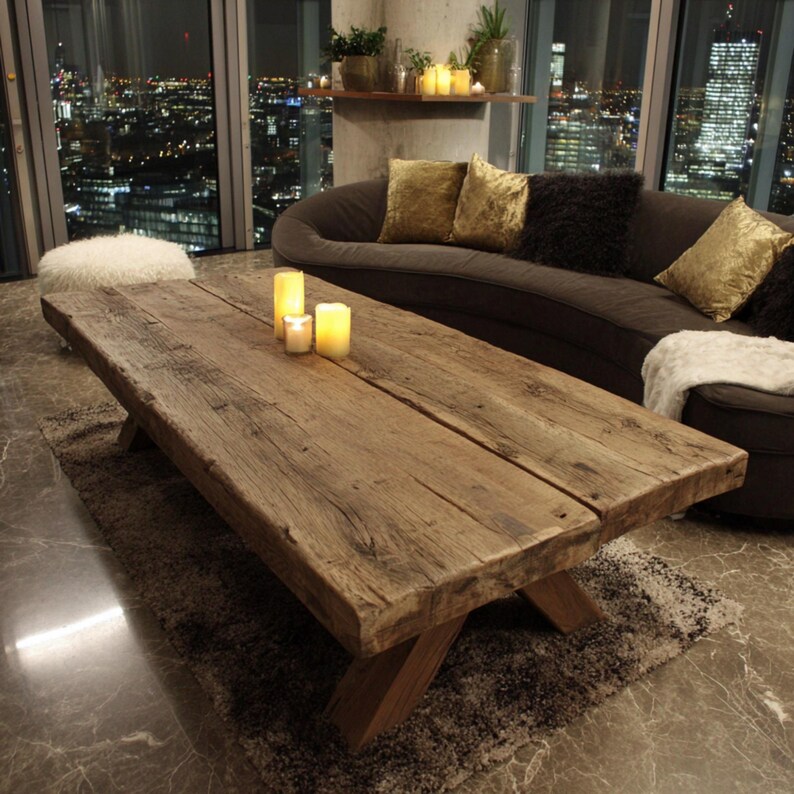 Custom Distressed Wood Coffee Table, Handcrafted - Etsy