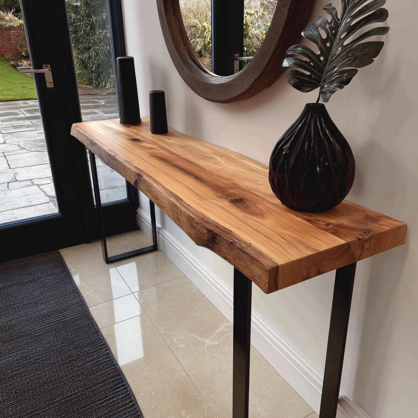 Handmade Live Edge Wood Console Table, Rustic Entryway Furniture - Etsy