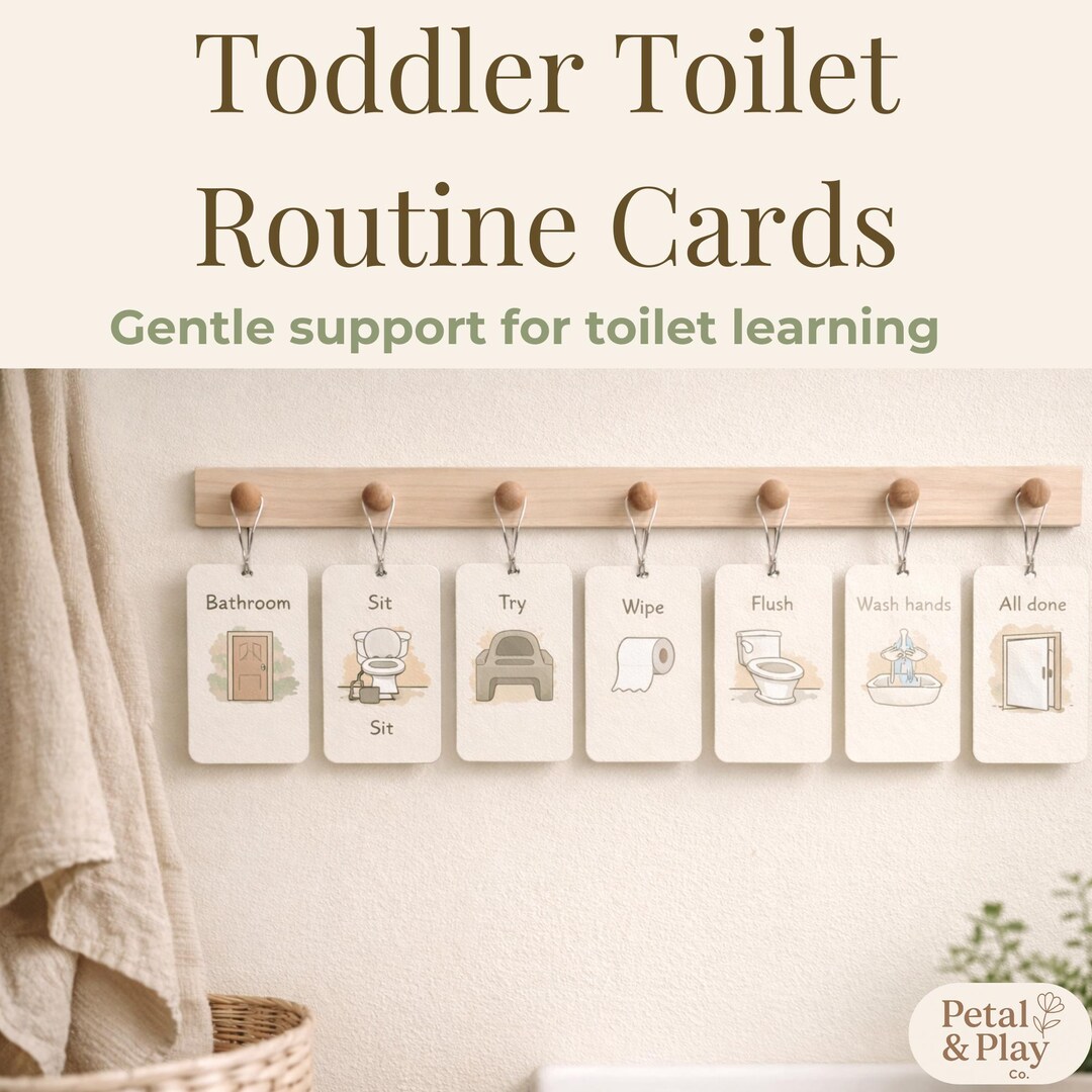 Toddler Toilet Routine Cards + Parent Guide. Gentle, Pressure Free ...