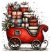 32 Christmas Sleigh Clipart, Holiday Illustration, Festive Graphics ...