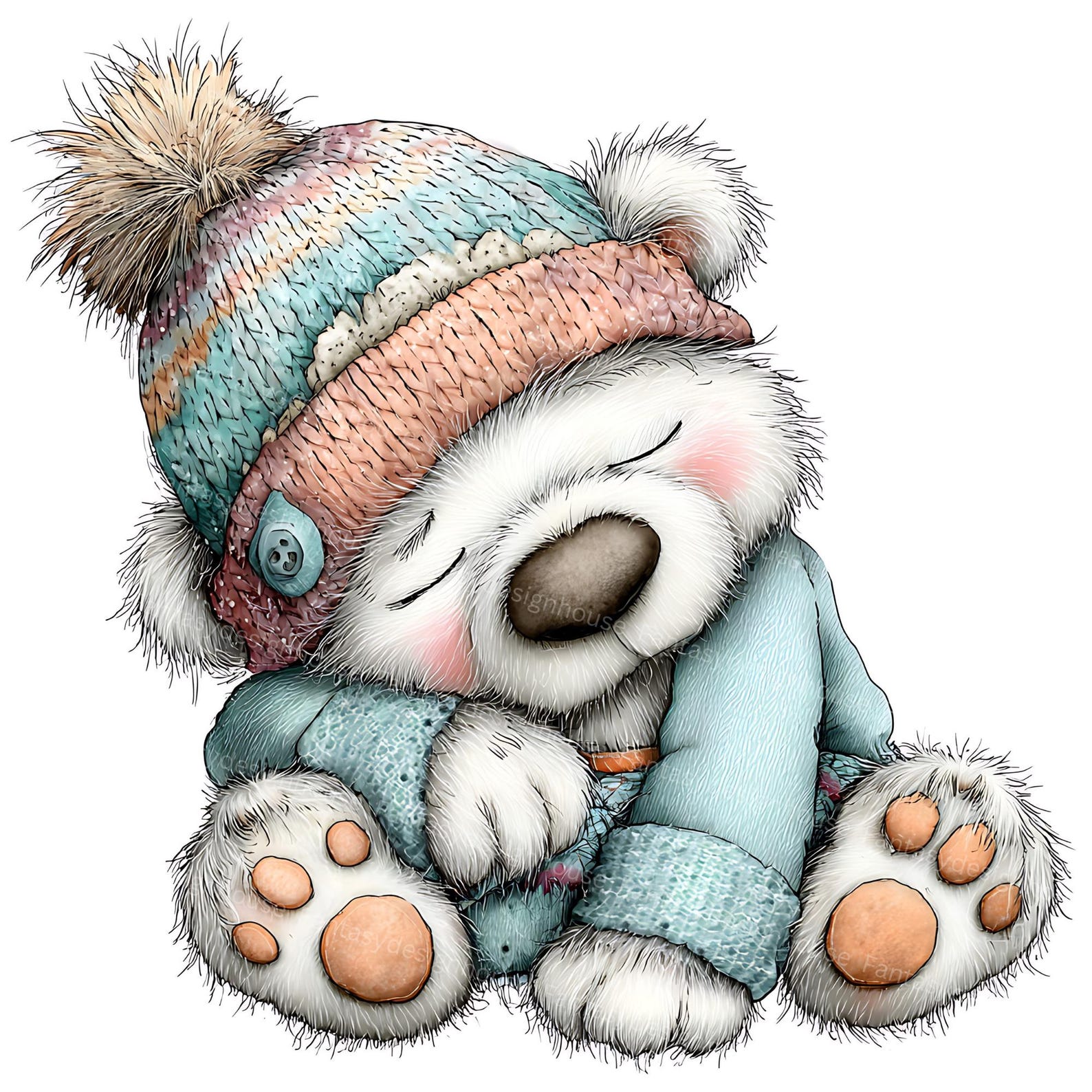 30 Holiday Winter Bear Clipart, Holiday Animals, Printable Image, Junk ...