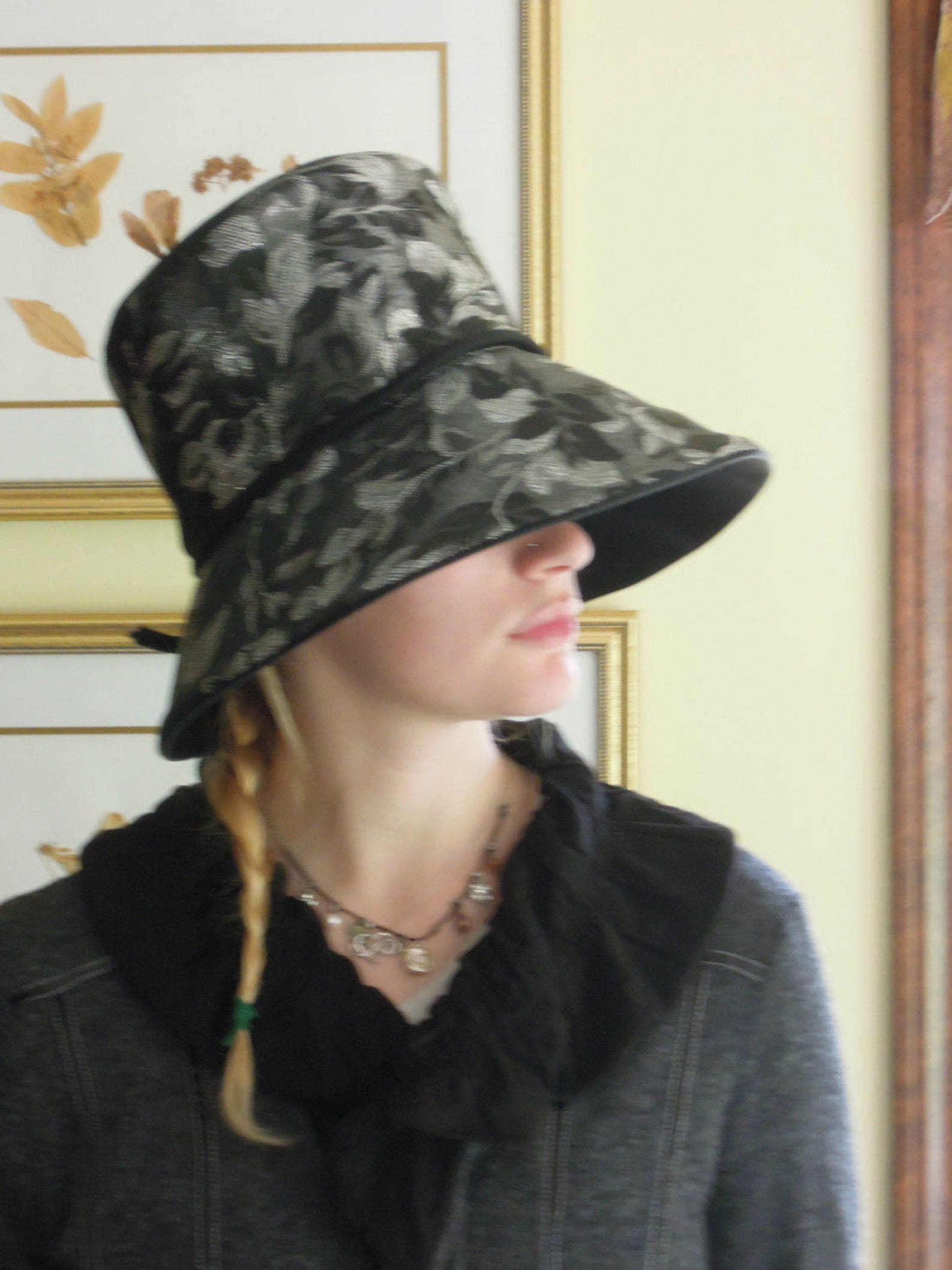 Vintage 1960's Silver and Black Mod Hat / Mr John Classic Hat / New ...