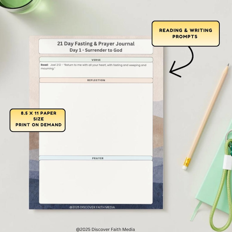 21 Day Fasting & Prayer Journal | Christian Devotional (PDF Printable ...