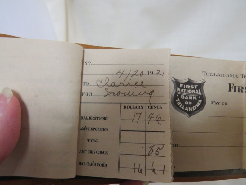 SALE Vintage Leather Bank Check Book Cover First National Bank | Etsy