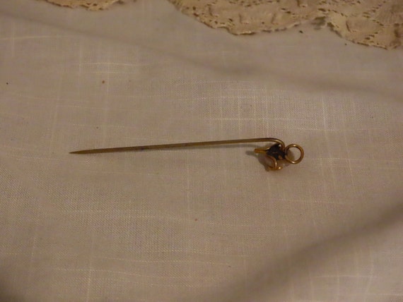 Antique Baroque Pearl Gold Filled Ascot Pin Stick Pin - Gem