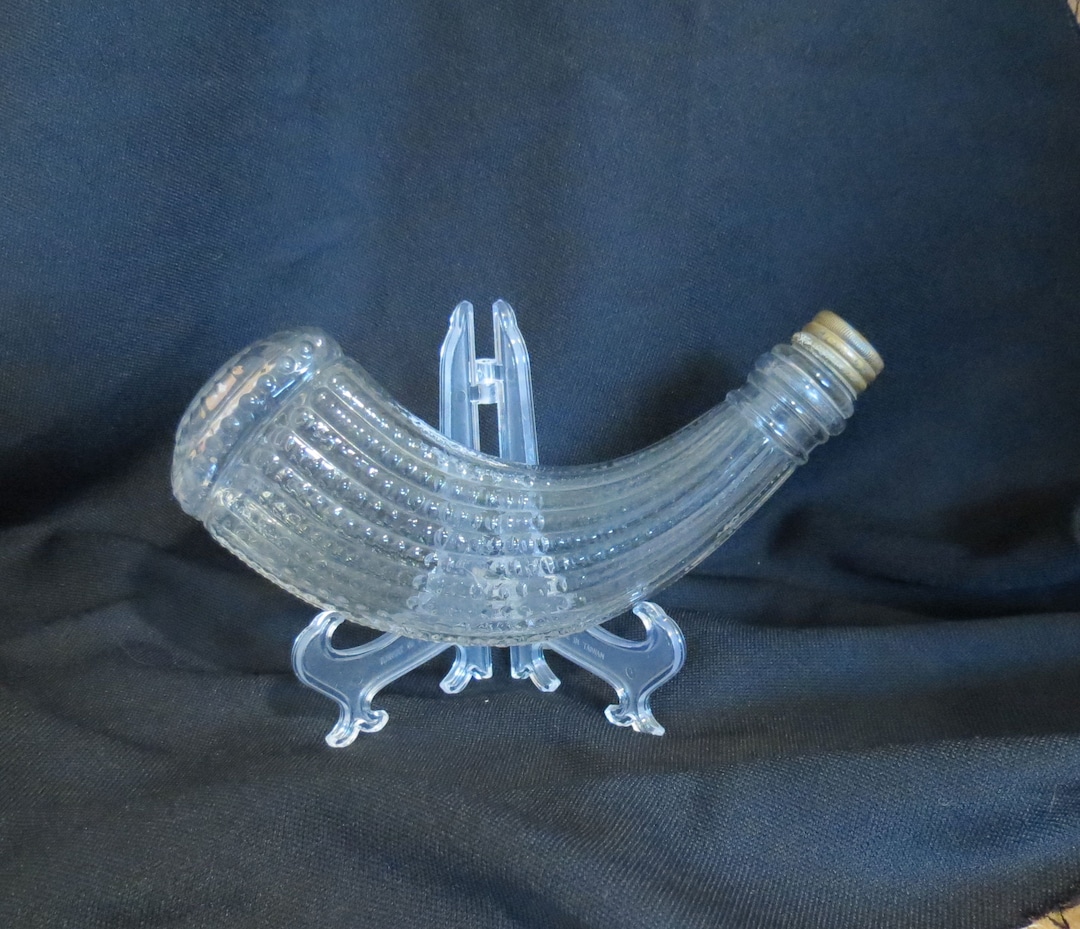 Antique Glass Powder Horn Candy Container Flask Candy Container EAPG ...