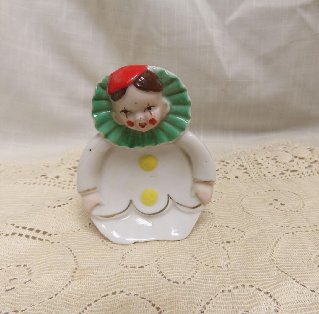 SALE Vintage Clown Chewing Gum Holder Hand Painted Porcelain - Etsy
