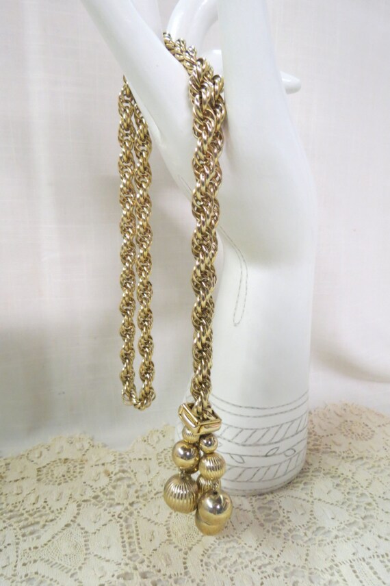 Items Similar To Vintage Chain Tassel Necklace On Etsy
