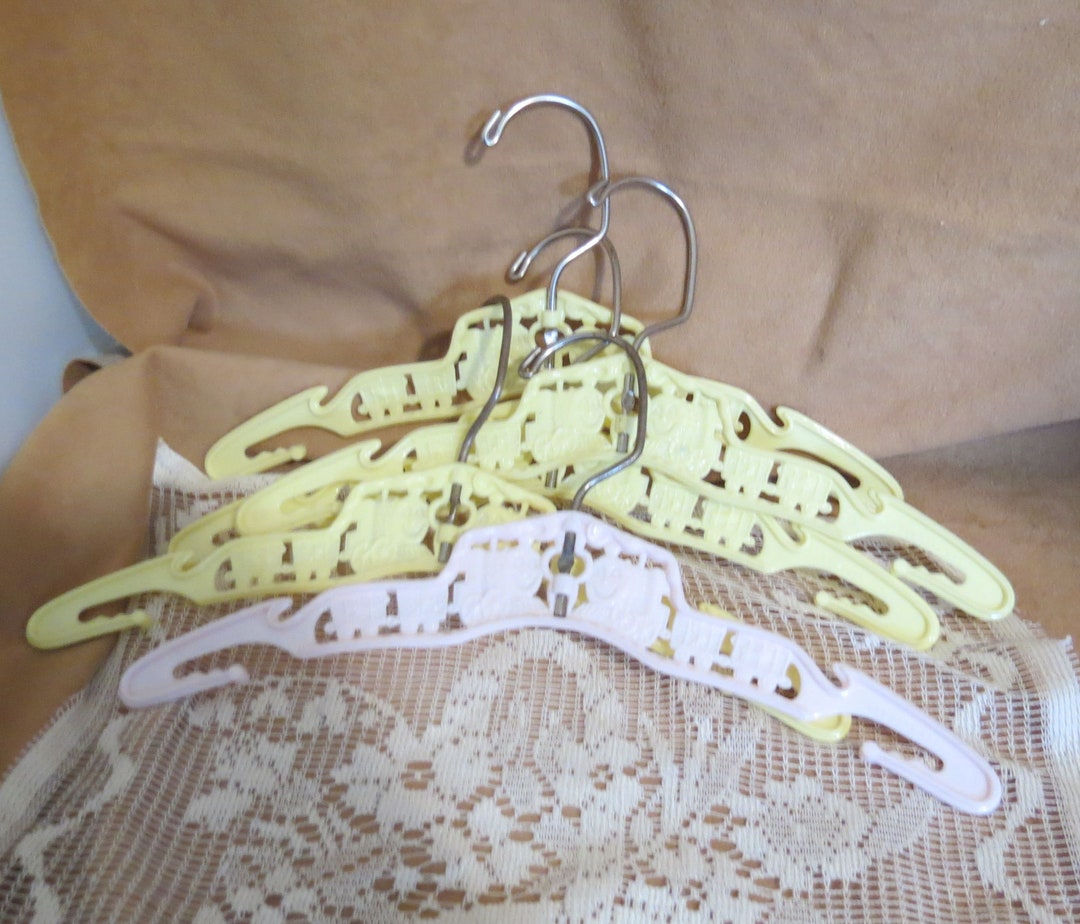 SALE Vintage Child's Hangers Die Cut Trains Swivel Hooks Clarolyte Co ...