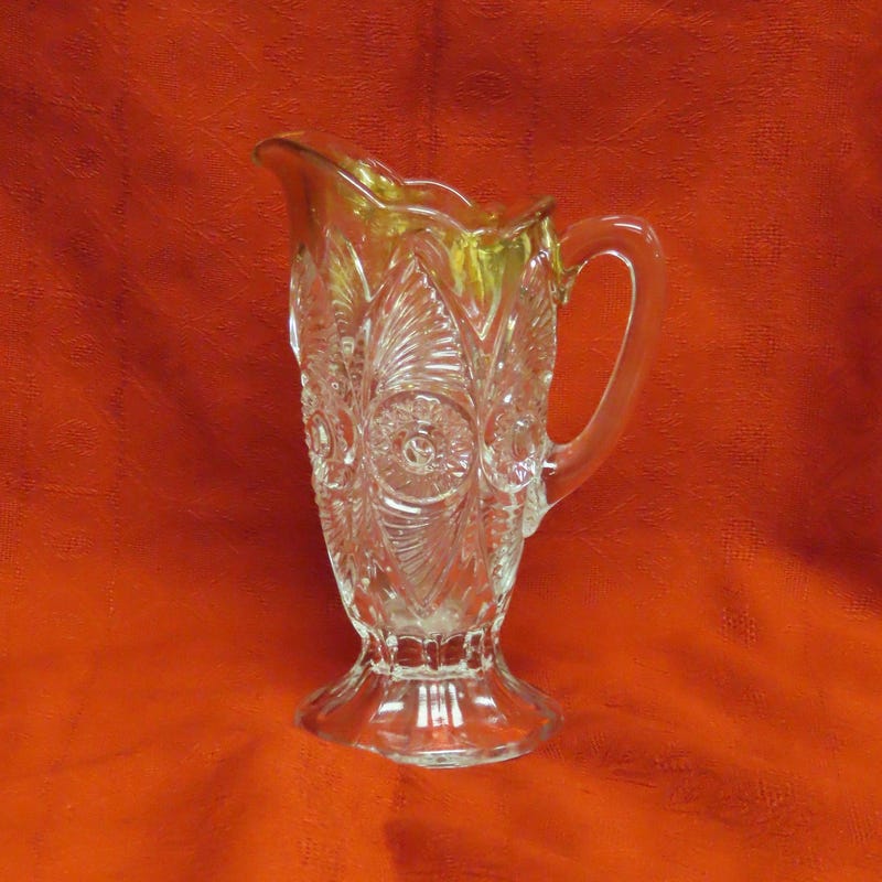 Antique Glass Eapg Pitcher - Etsy