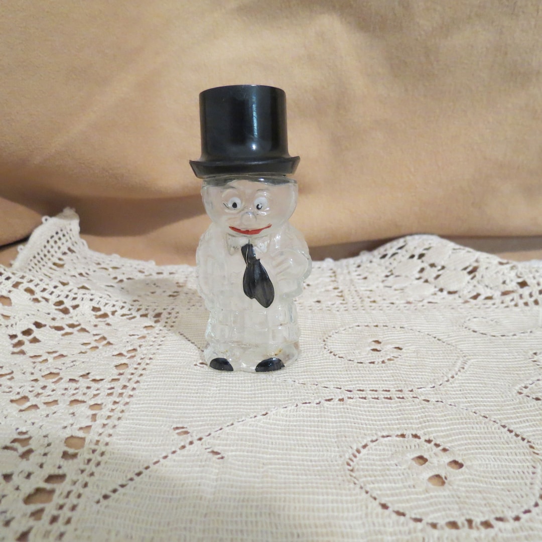 SALE Vintage Figural Perfume Bottle Scent Bottle Man in Top Hat Hand ...